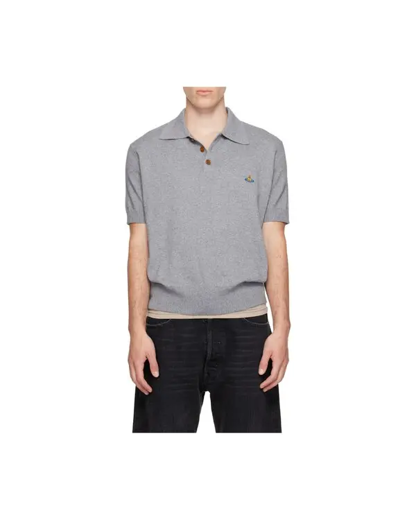 VIVIENNE WESTWOOD Knitted Polo Shirt - Black