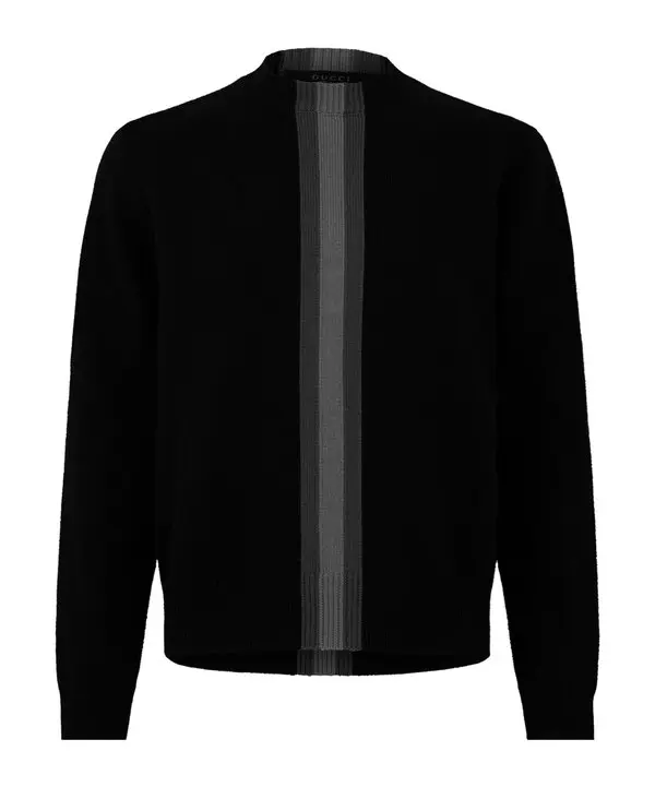 Gucci Zipup Knit Cardigan - Black
