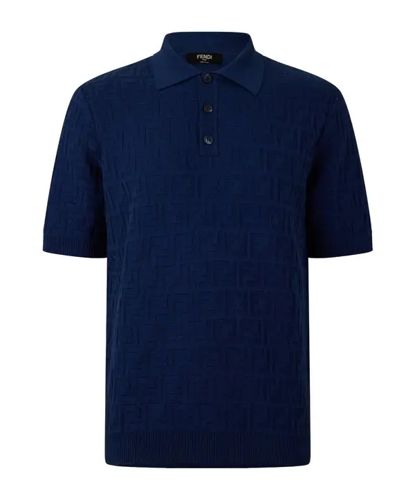 Fendi Shortsleeve Knit Polo