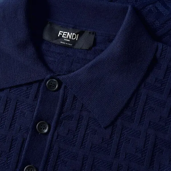 Fendi Shortsleeve Knit Polo