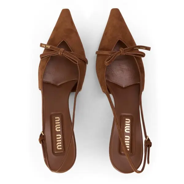 Miu Miu Bow Lowheel Sandals