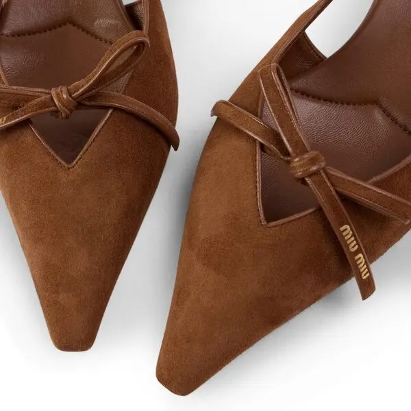 Miu Miu Bow Lowheel Sandals
