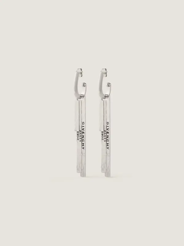 Givenchy Tape Earrings In Metal And Enamel