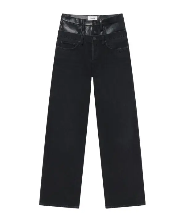 AGOLDE Elson Straight Leg Jeans - Black