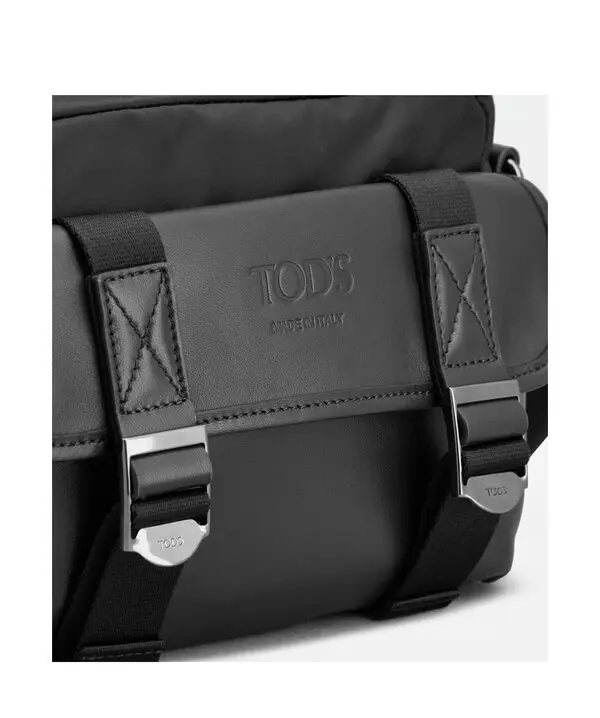 TOD'S Logo Embossed Mini Messenger Bag