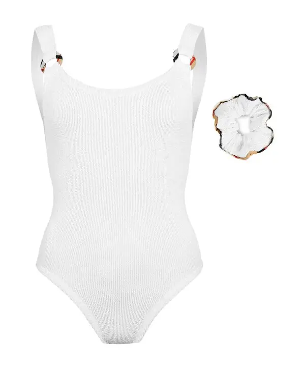 Burberry Solid Color Swimsuit - White
