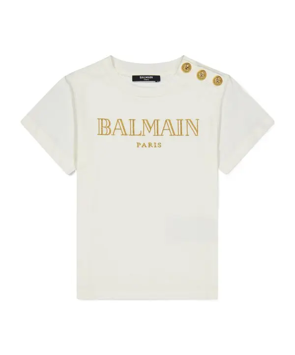 Balmain Crewneck Shortsleeve Top