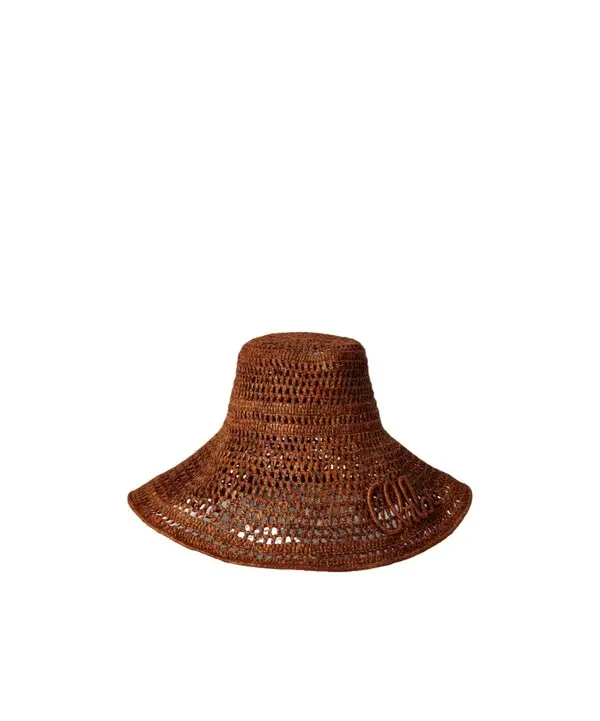 Chloé Lightweight Straw Hat - Brown
