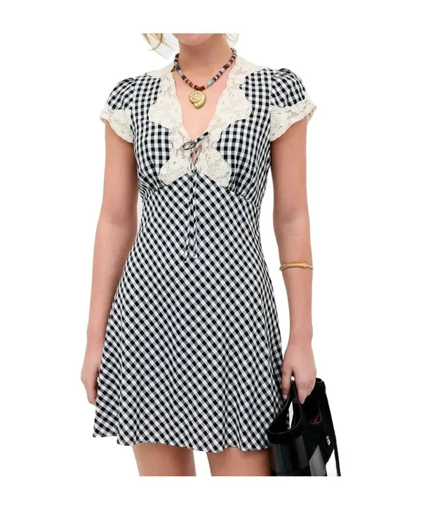 Rixo Lacie Mini Dress - Gray