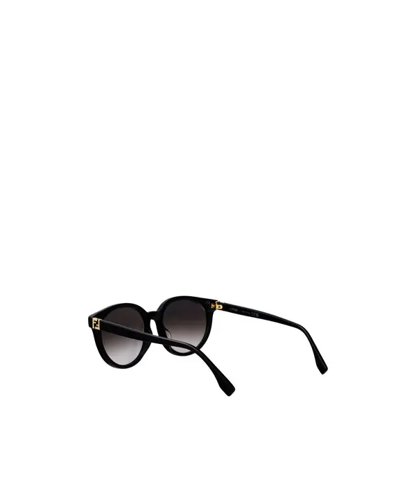 Fendi Forever Round Frame Sunglasses With Letter Logo