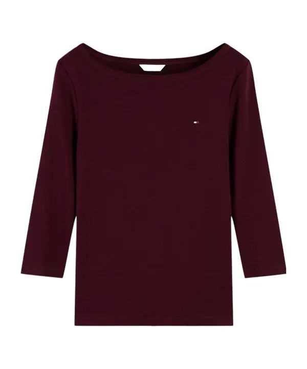 Tommy Hilfiger Cody Slim Boat Neck Long-sleeve T-shirt - Brown