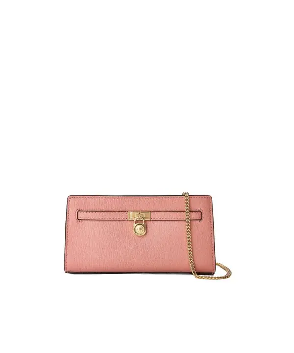 Michael Kors Solid Color Cross Body Wallet - Pink