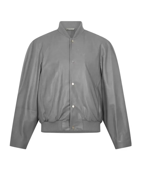 Fear Of God Leather Jacket - Grey