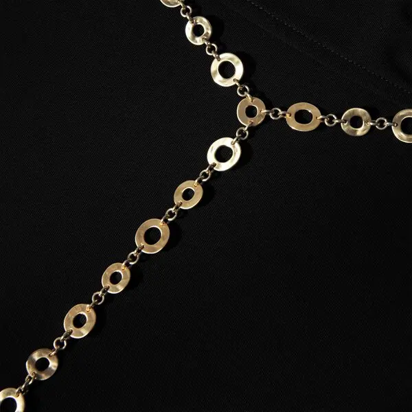 Cult Gaia Vayda Long Sleeve T-shirt With Chain Detail