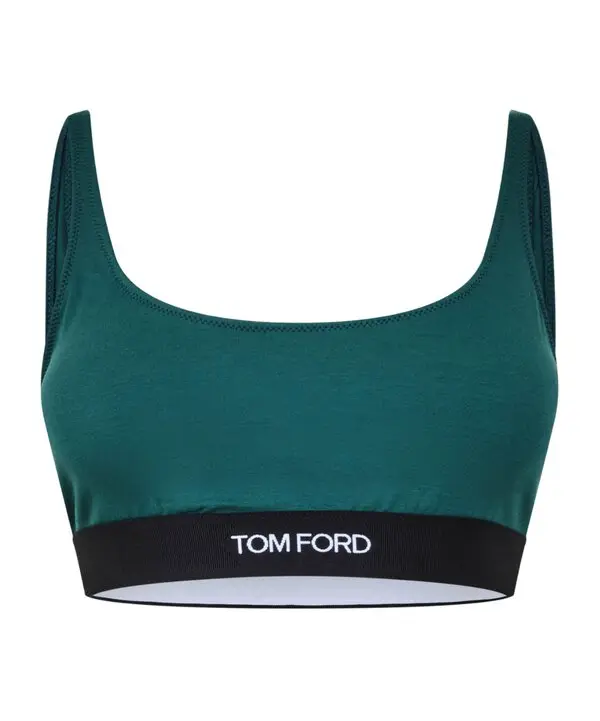 TOM FORD Solid Color Signature Bralette - Blue