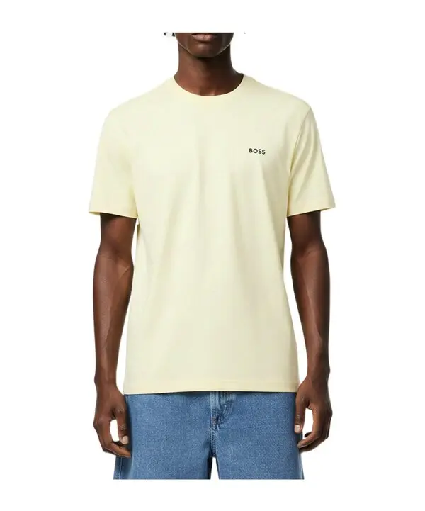 Hugo Boss Green T-shirt With Logo Design Stretch Cotton