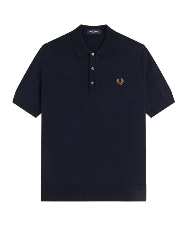 Fred Perry Knitted Short Sleeve Polo Shirt