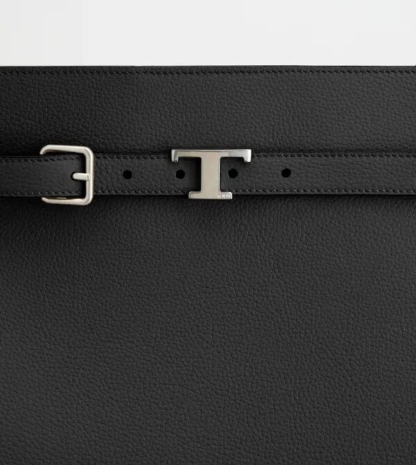 TOD'S Leather Belted Tote Bag