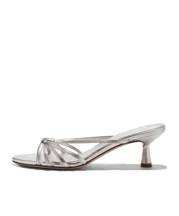 AeydĒ Strappy Mule Sandals - Silver