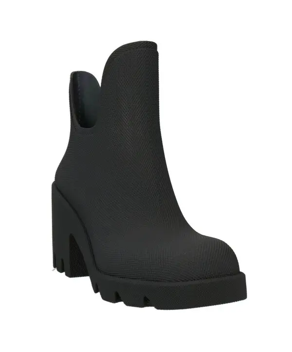 Burberry Solid Color Waterproof Ankle Boots
