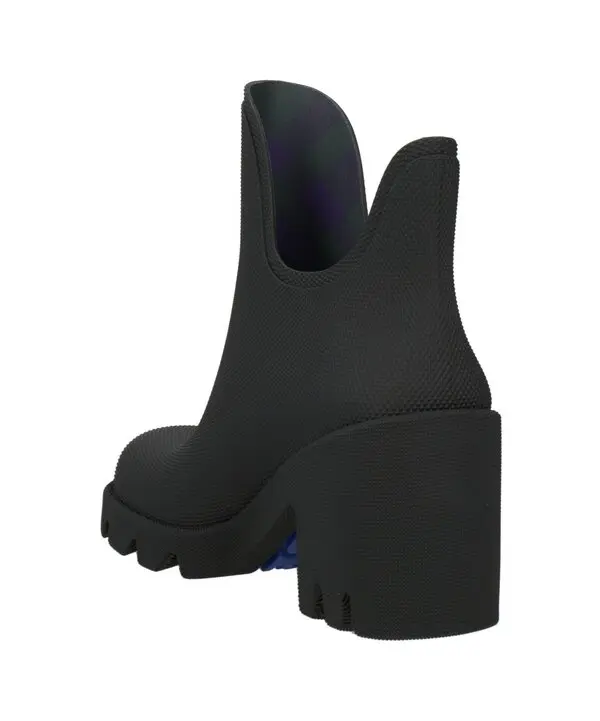 Burberry Solid Color Waterproof Ankle Boots