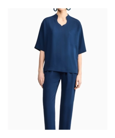 Giorgio Armani Loose Blouse In Technical Cady