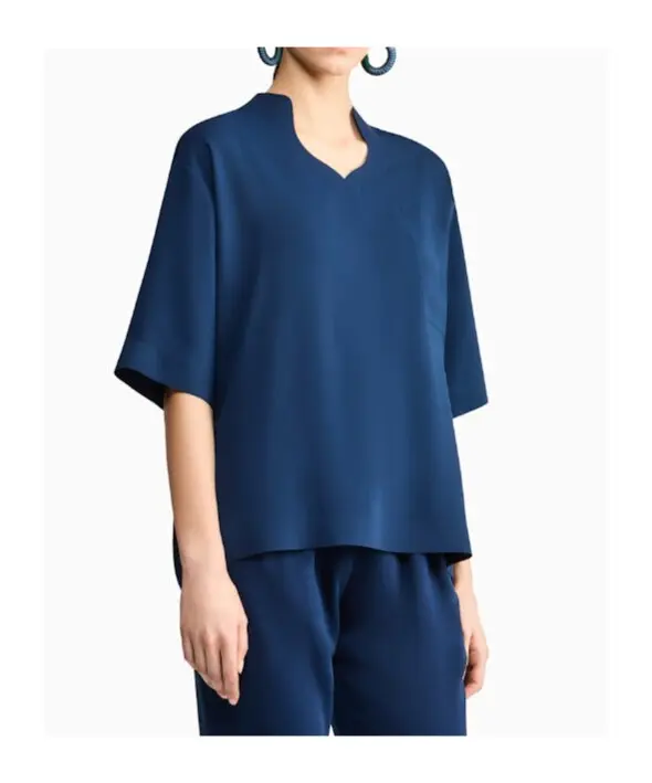 Giorgio Armani Loose Blouse In Technical Cady