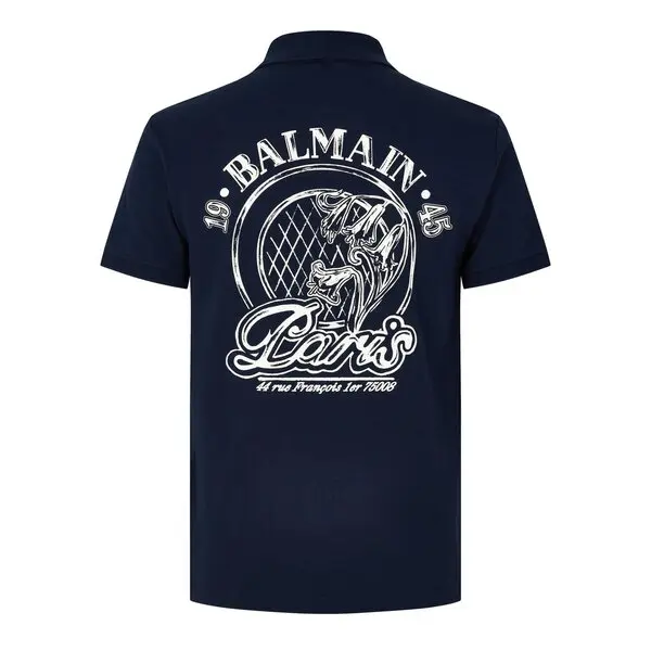 Balmain Printed Polo Shirt