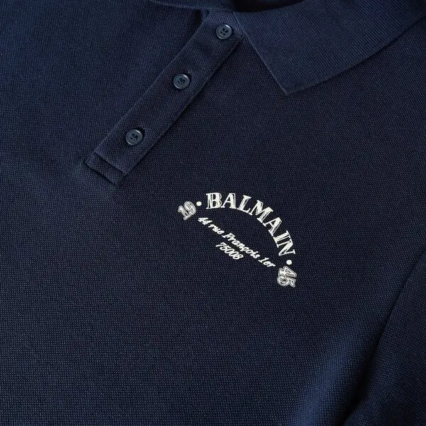 Balmain Printed Polo Shirt