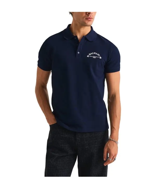Balmain Printed Polo Shirt