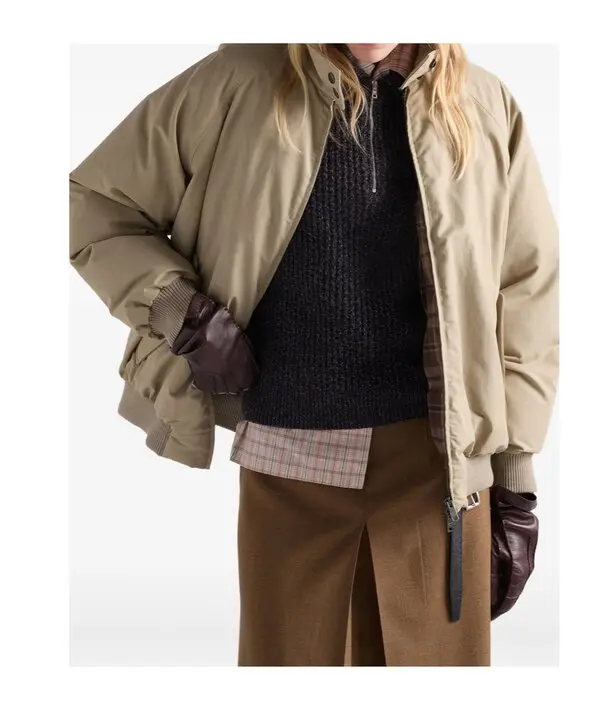 Prada Technical Poplin Down Jacket With Goose Down Padding