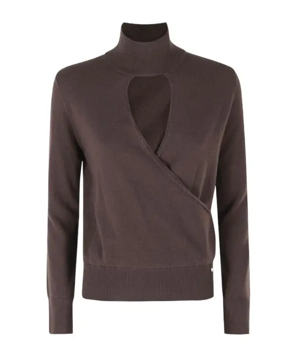 Herno Resort Wrap-effect Sweater - Black