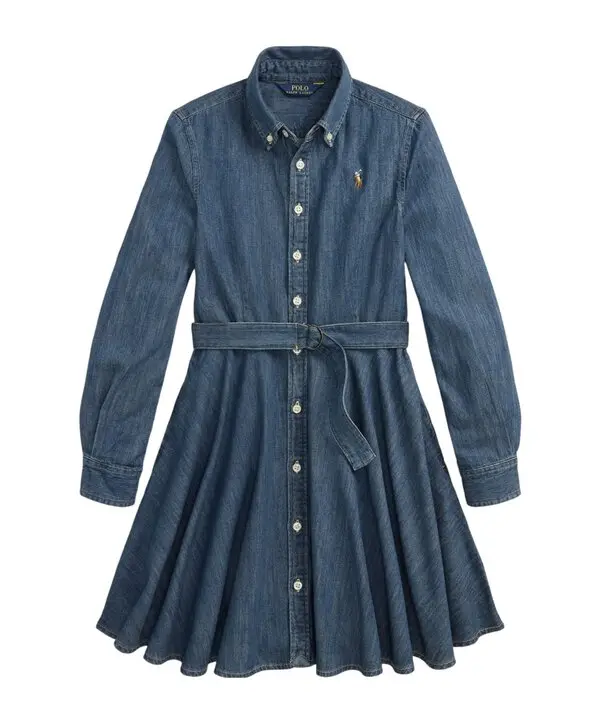 Polo Ralph Lauren Denim Shirt Dress With Belt - Blue