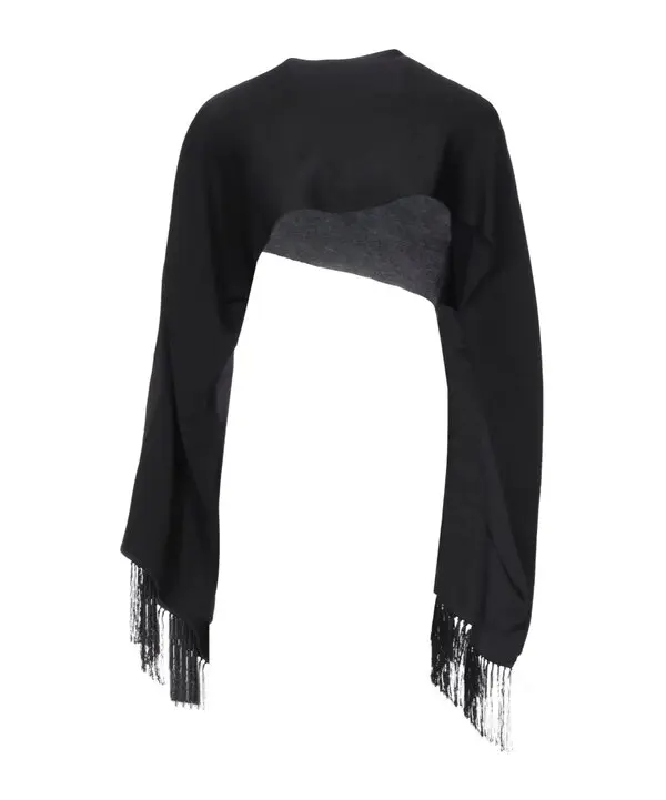 Burberry Fringed Detail Top - Black