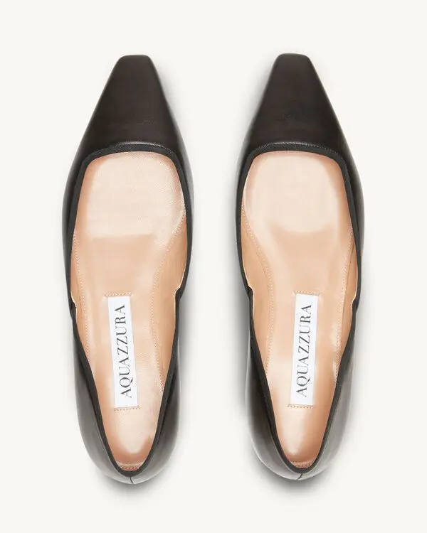 AQUAZZURA Maia Flat Ballerina - Black