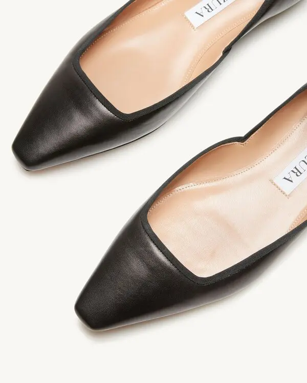 AQUAZZURA Maia Flat Ballerina - Black