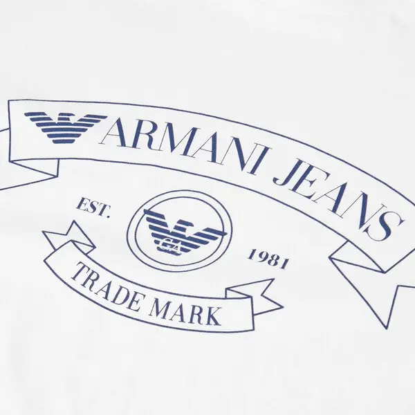 Emporio Armani Simple Crew Neck Shortsleeve Top