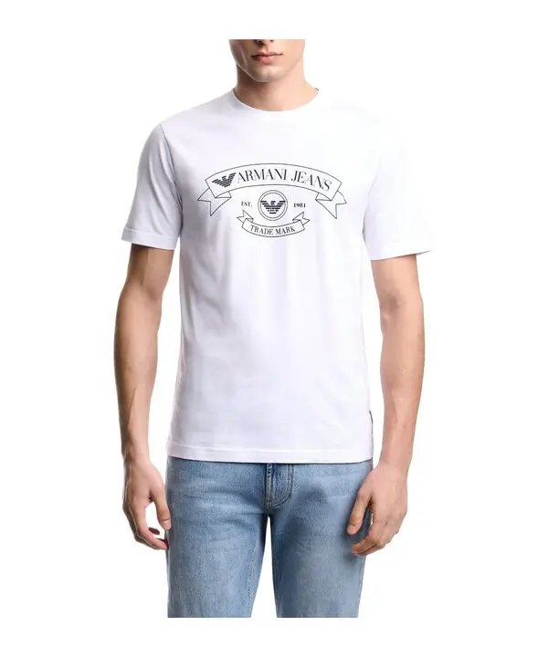Emporio Armani Simple Crew Neck Shortsleeve Top