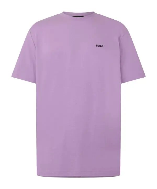 Hugo Boss Green T-shirt With Logo Design Stretch Cotton - Purple