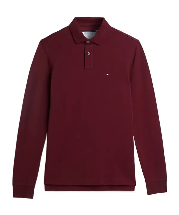 Tommy Hilfiger Long Sleeve Polo Shirt - Brown