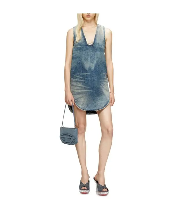 DIESEL® Sleeveless V-neck Denim Dress