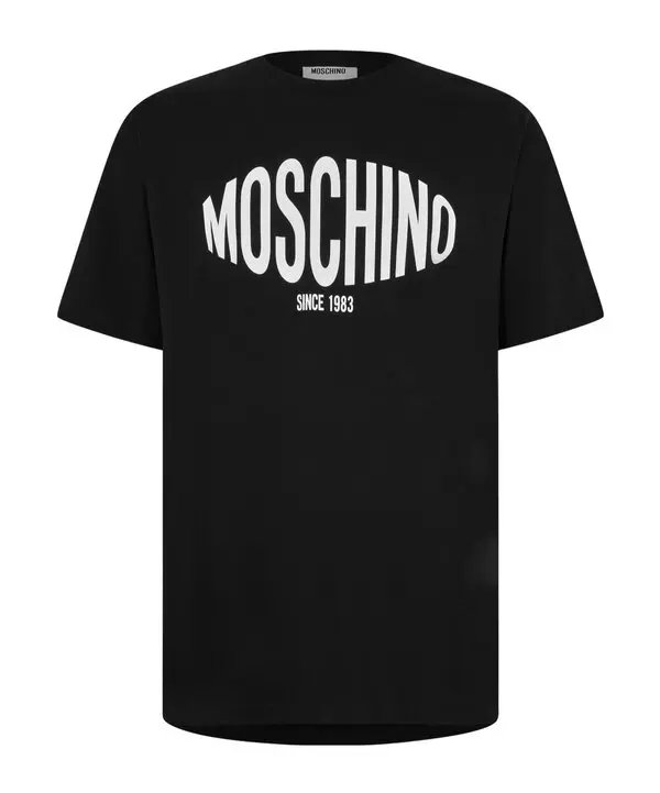 Moschino Simple Crew Neck Shortsleeve Top