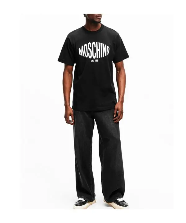 Moschino Simple Crew Neck Shortsleeve Top