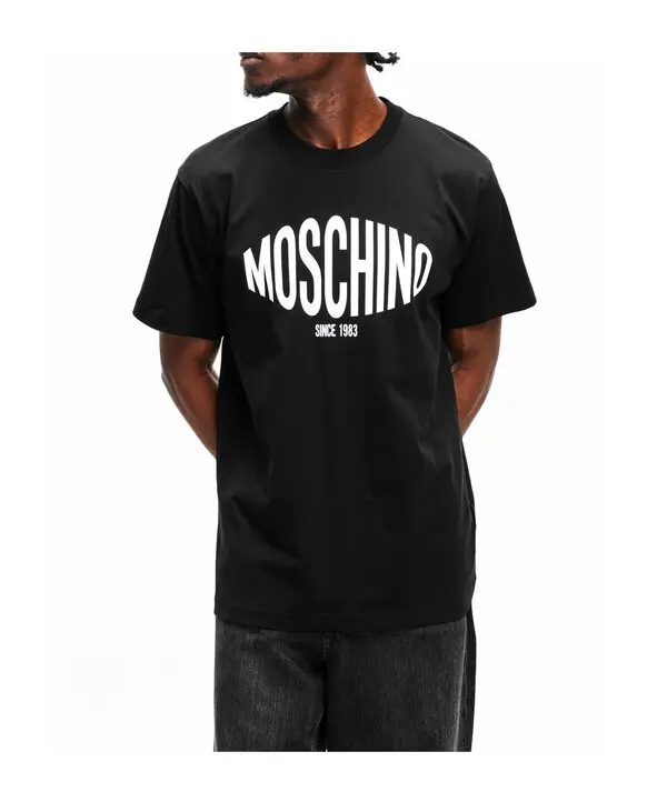 Moschino Simple Crew Neck Shortsleeve Top