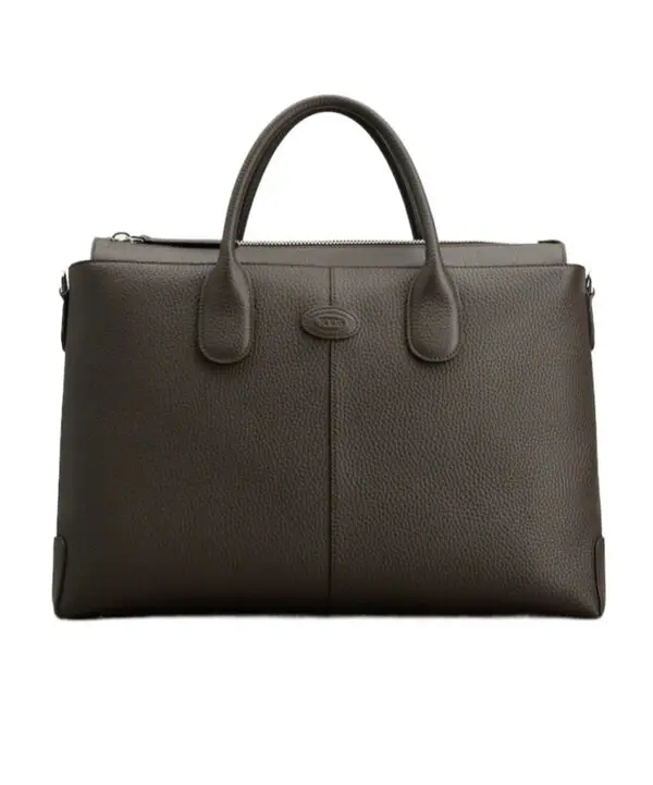 TOD'S Di Logo-patch Leather Briefcase