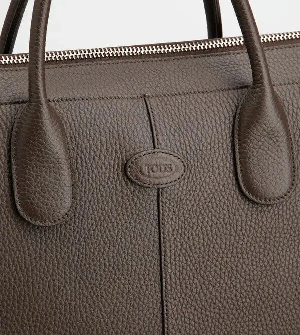 TOD'S Di Logo-patch Leather Briefcase