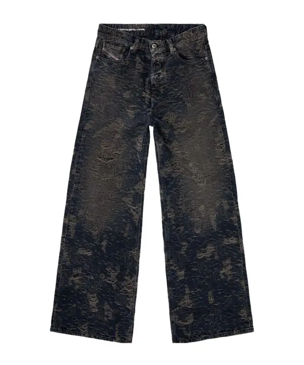 DIESEL® Vintage Jacquard Wide-leg Jeans