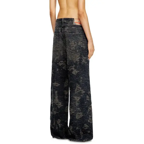 DIESEL® Vintage Jacquard Wide-leg Jeans