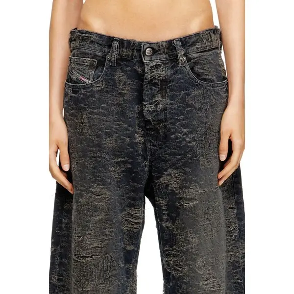 DIESEL® Vintage Jacquard Wide-leg Jeans