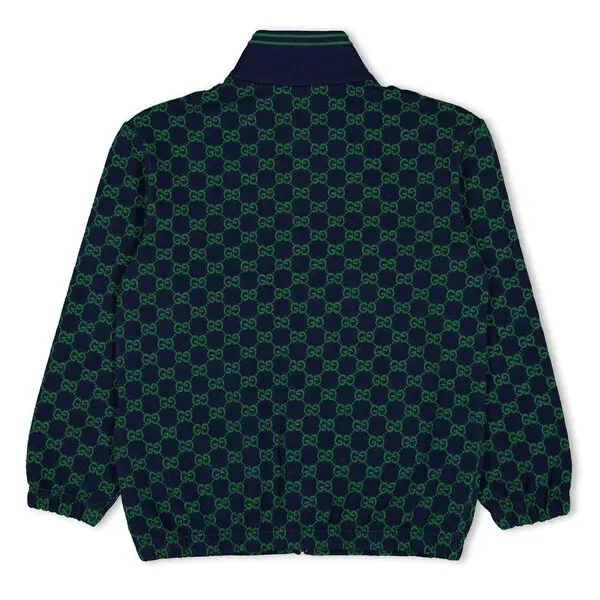 Gucci Gg Logo Zip Up Jacket